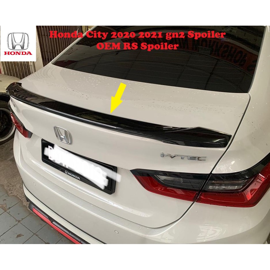 Honda City 2020 2021 gn2 Spoiler OEM RS Spoiler with paint Gloss Black *ready Stock* ducktail ...