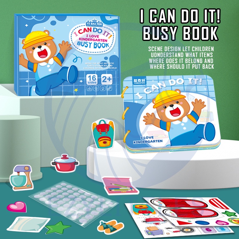 EZYLITTLES Busy Book I Can Do It DIY Kid Early Learning Education ...
