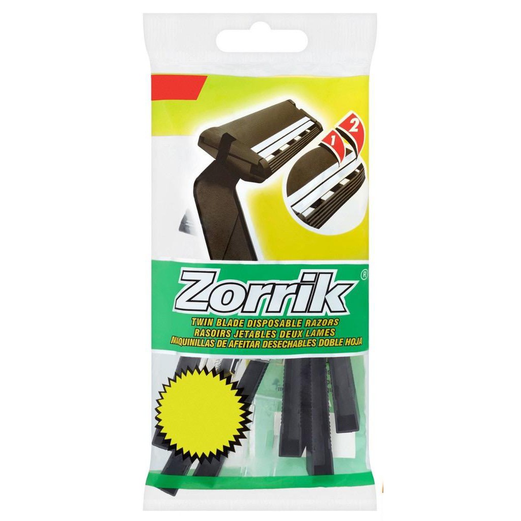 Zorrik Twin Blade Disposable Razors AC78B (5's) | Shopee Malaysia