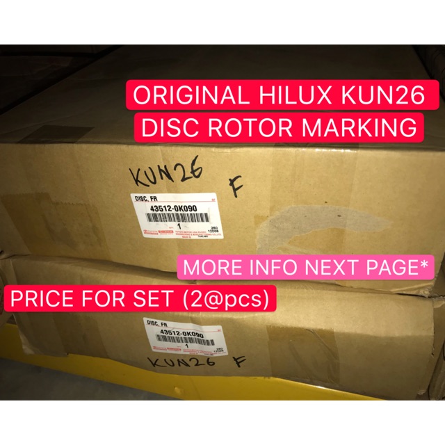 ORIGINAL TOYOTA HILUX KUN25 KUN26 REVO GUN125 FORTUNER (01/07/2011 ...