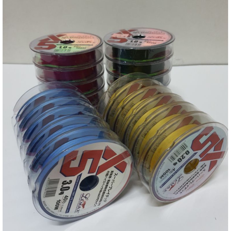LEMAX X5 ULTRA LIGHT SUPER STRONG 100% PE BRAIDED FISHING LINE | Shopee ...