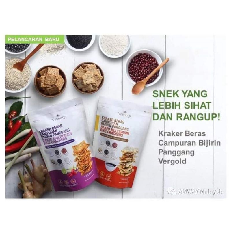 BAKED MULTIGRAIN RICE CRACKERS(KRAKER BERAS CAMPURAN BIJIRIN PANGGANG ...