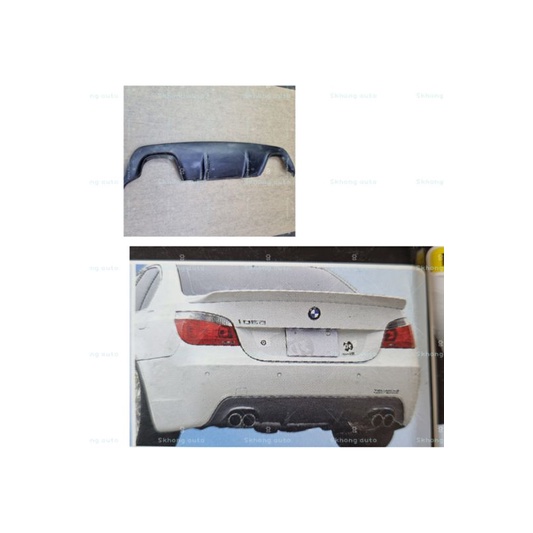 BMW E60 rear bumper diffuser ( 3D design) no pain ( fiber metarial ...
