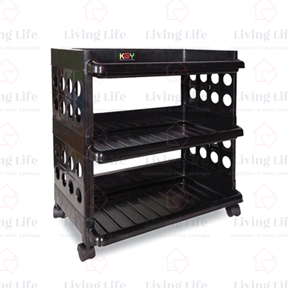 Living Life KY5010 Heavy Duty 4/5 Tier Multipurpose Rack Dapur Plastic ...