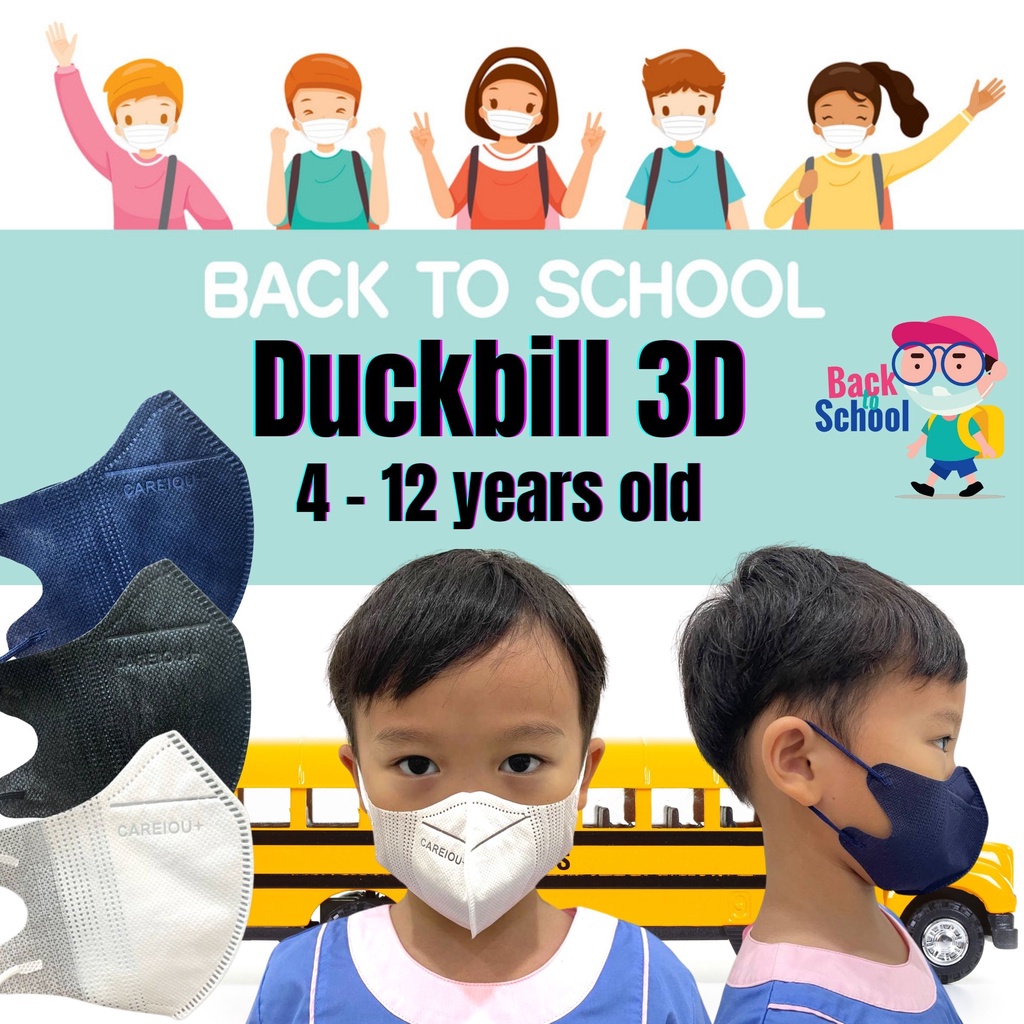 Duckbill 3D Kid Earloop / Headloop 4-12 years old 3ply / 4ply 10pcs ...