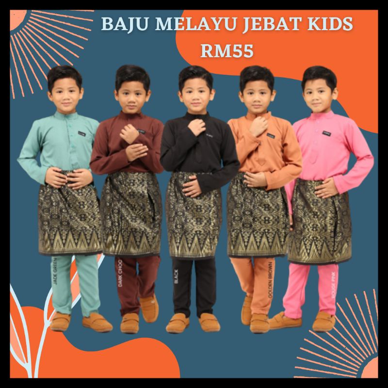 [BAJU RAYA 2022] BAJU MELAYU JEBAT KIDS HASNURI BAJU MELAYU MODEN CEKAK ...