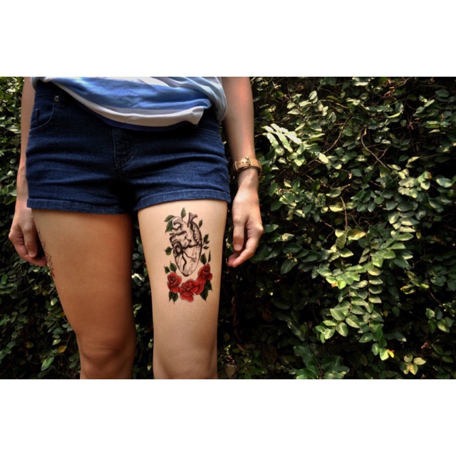 Hearts N Roses Temporary Tattoo | Shopee Malaysia
