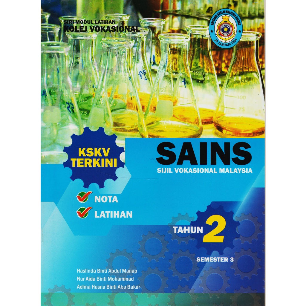 SIRI MODUL LATIHAN KOLEJ VOKASIONAL - KSKV TERKINI- SAINS -TAHUN 2 | Shopee Malaysia