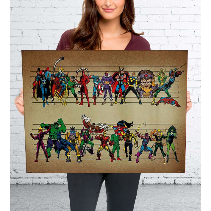 Marvel Classic Characters Line up Poster | Shopee Malaysia
