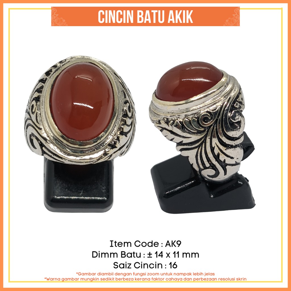 Cincin Batu Akik Madu / Akik Anggur / Akik Carnelian Chalcedony ...