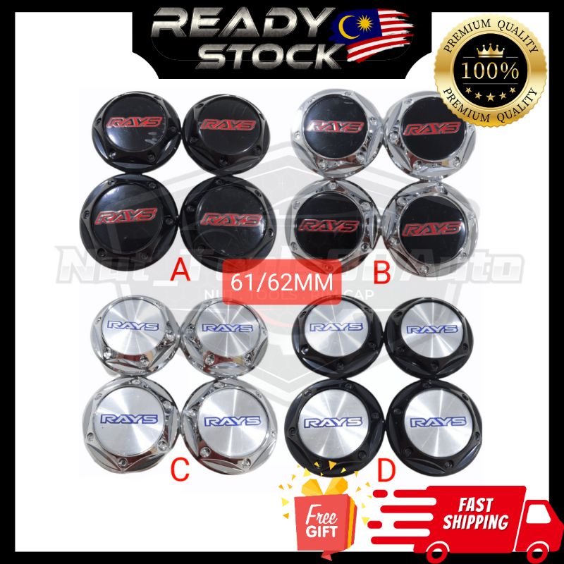 Original% Cap { RAYS } 61MM/62MM Car Wheel Centre Sport Rim For Rays ...