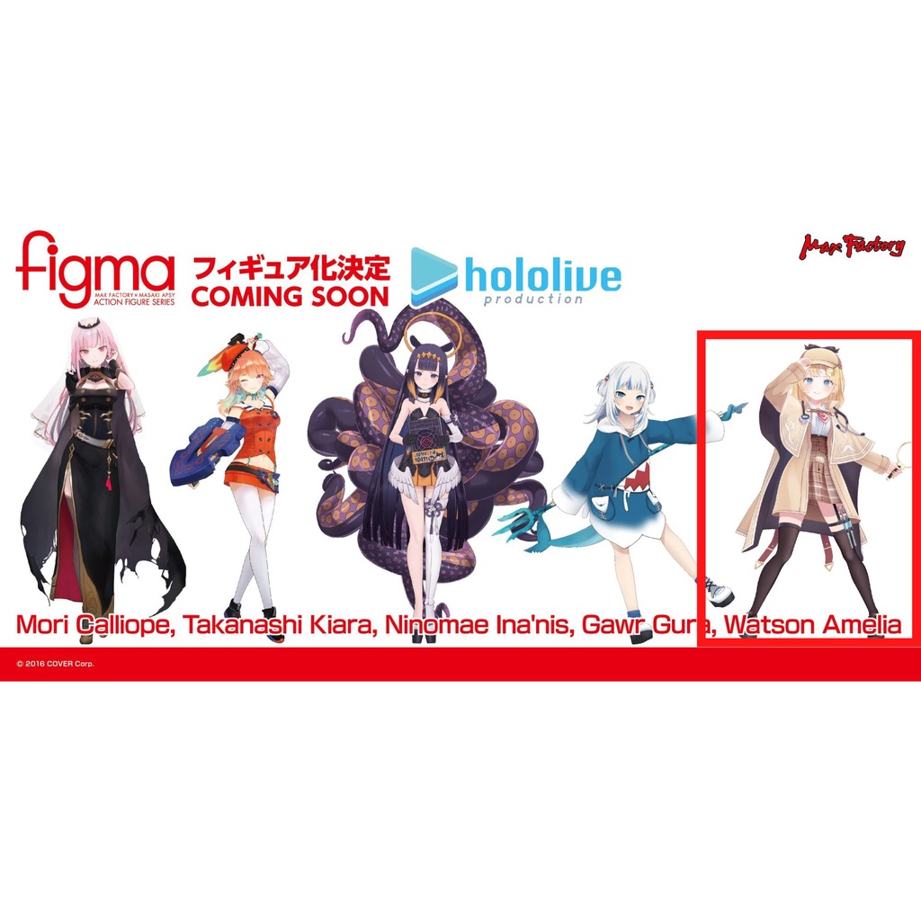 Max Factory Hololive Production figma 618 Gawr Gura / Takanashi Kiara ...