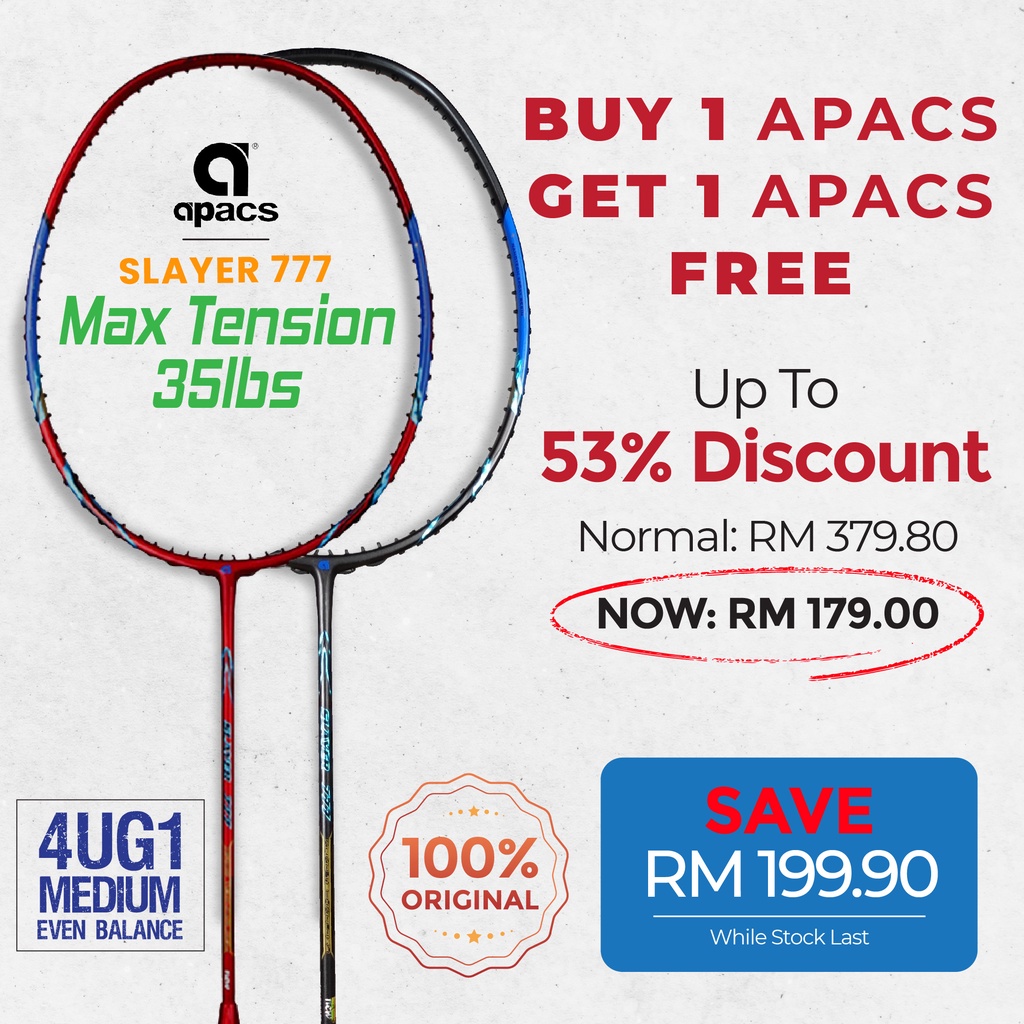 【BUY 1 FREE 1】APACS Slayer 777 (Red) + 【FREE】 APACS Slayer 777 (Blue ...