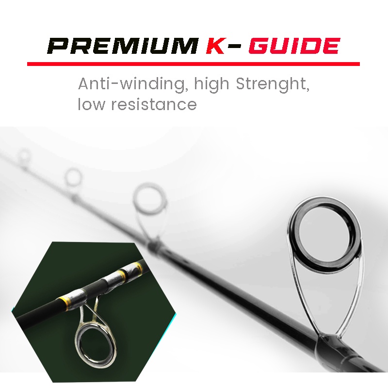 KFT Lemax Commando Spinning Fishing Rod Joran Pancing Kolam | Shopee ...