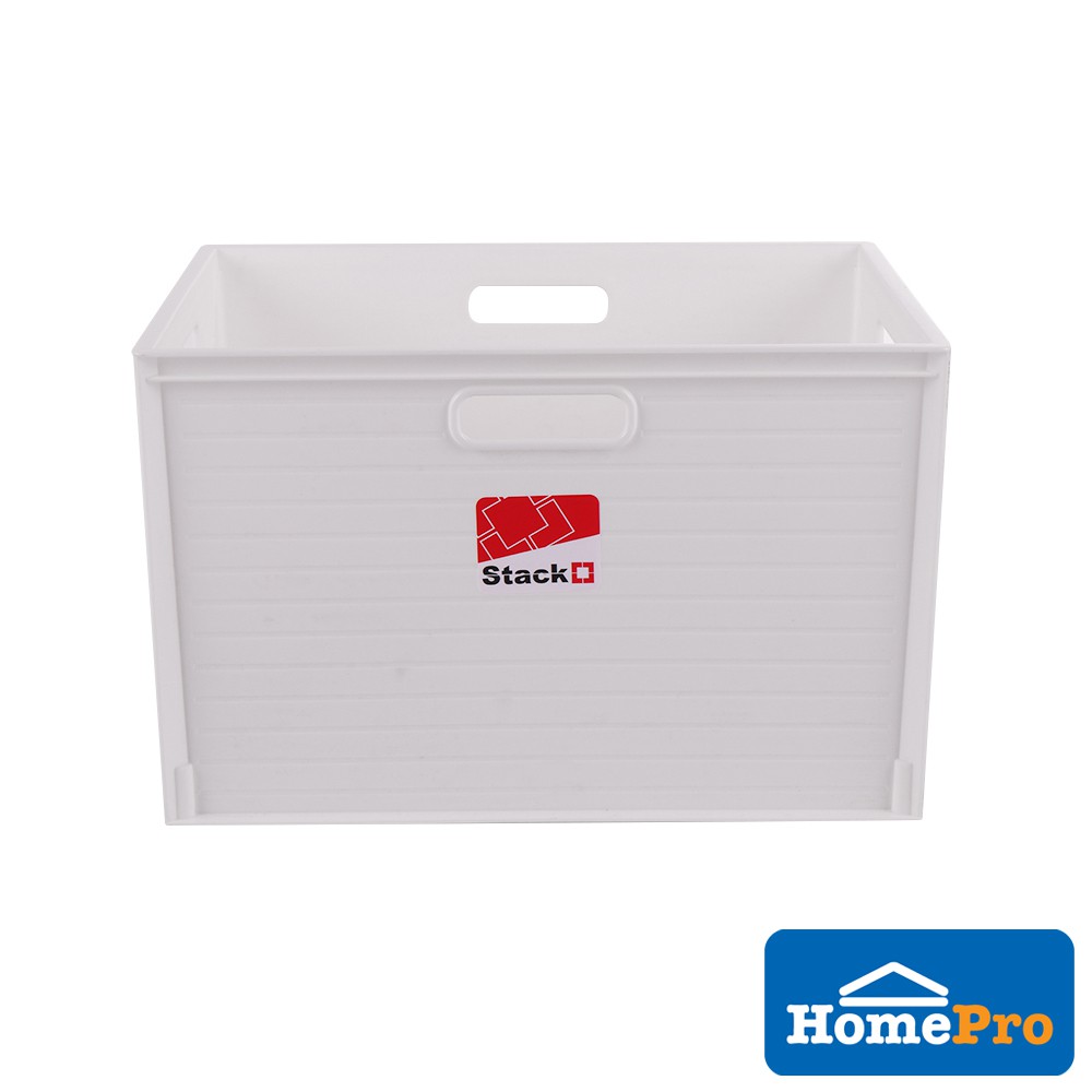HOMEPRO STACKO SMALL BOX STACKABLE W39xD28xH25CM UT38 WHITE | Shopee ...