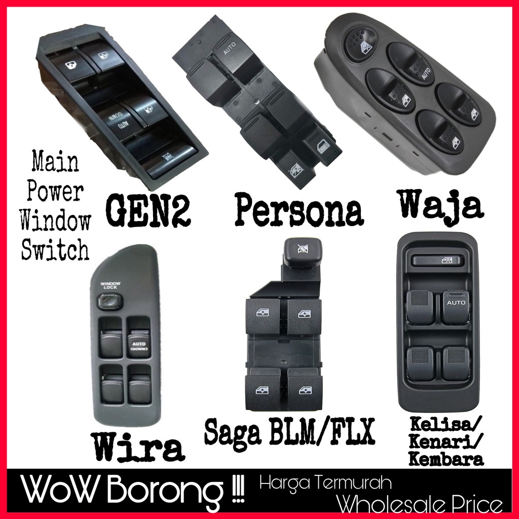 Main Power Window Switch (Auto Down )Proton Gen2, Persona, Waja,Wira ...