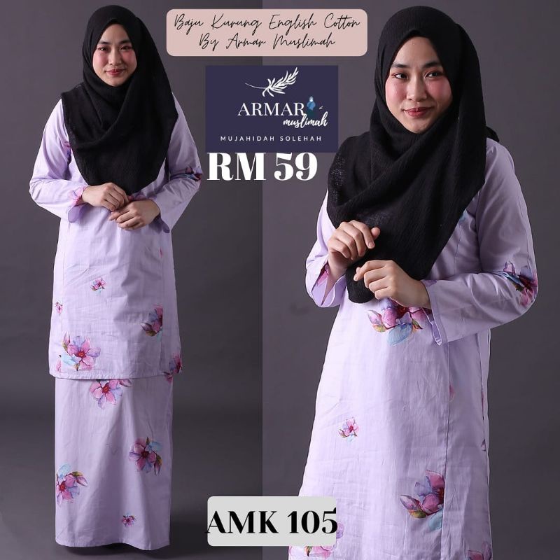 BAJU KURUNG ASRAMA BERPESAK - ENGLISH COTTON | Shopee Malaysia