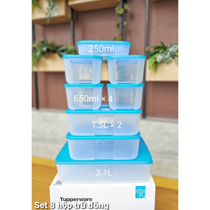 Tupperware freezer box set of 8 boxes 3.1L Freezermate + GIFT | Shopee ...