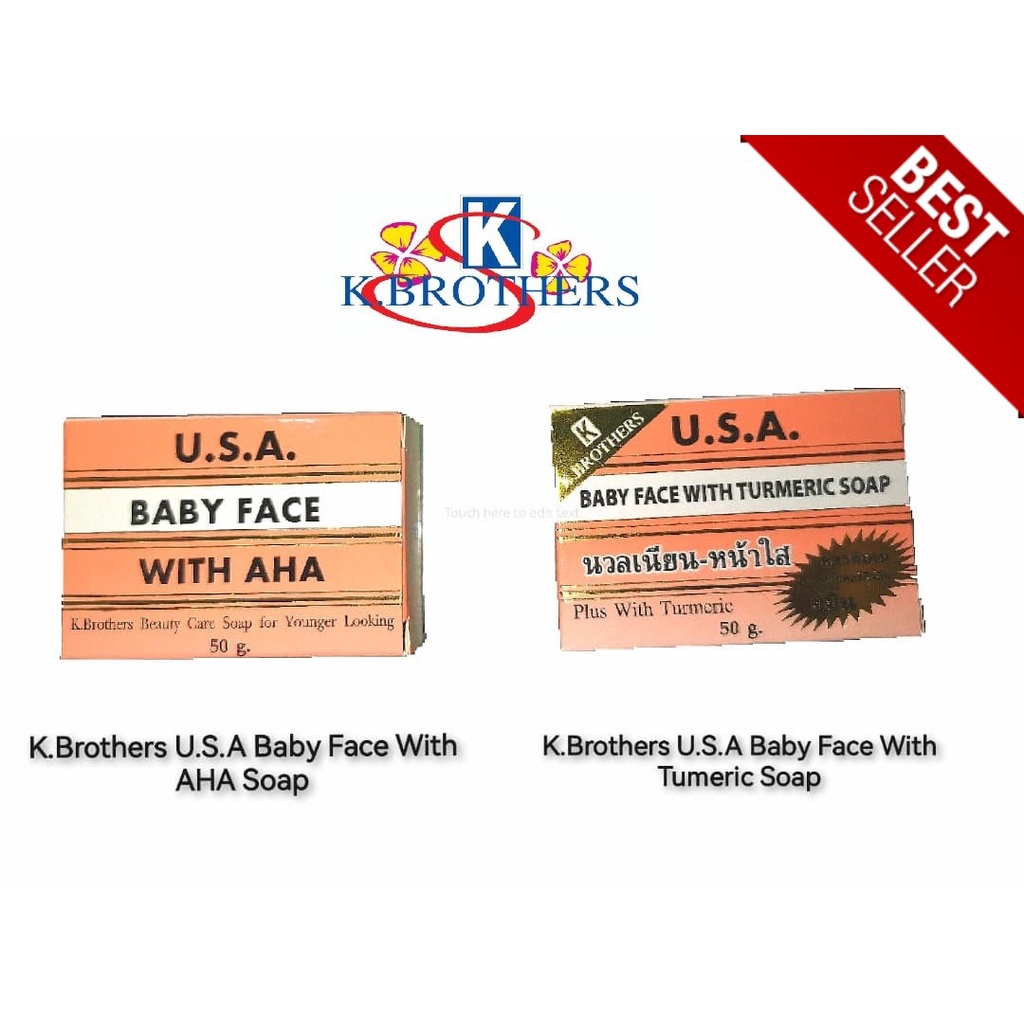 *OFFER* K.Brothers Soap USA Baby Face AHA/Turmeric Collection 100 ...