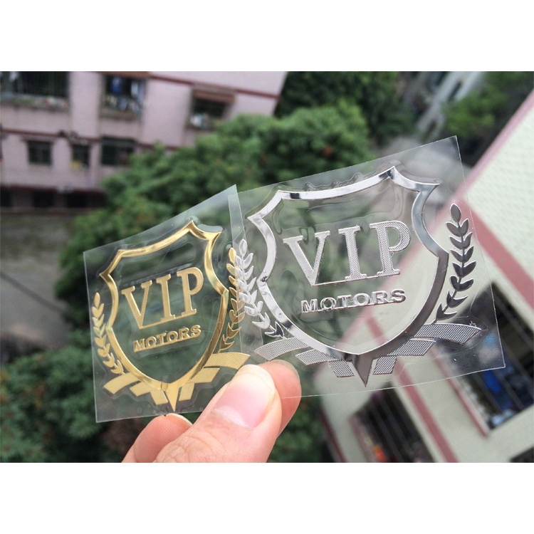 1PCS Universal aluminum wheat VIP logo sticker for car windows Fashion ...