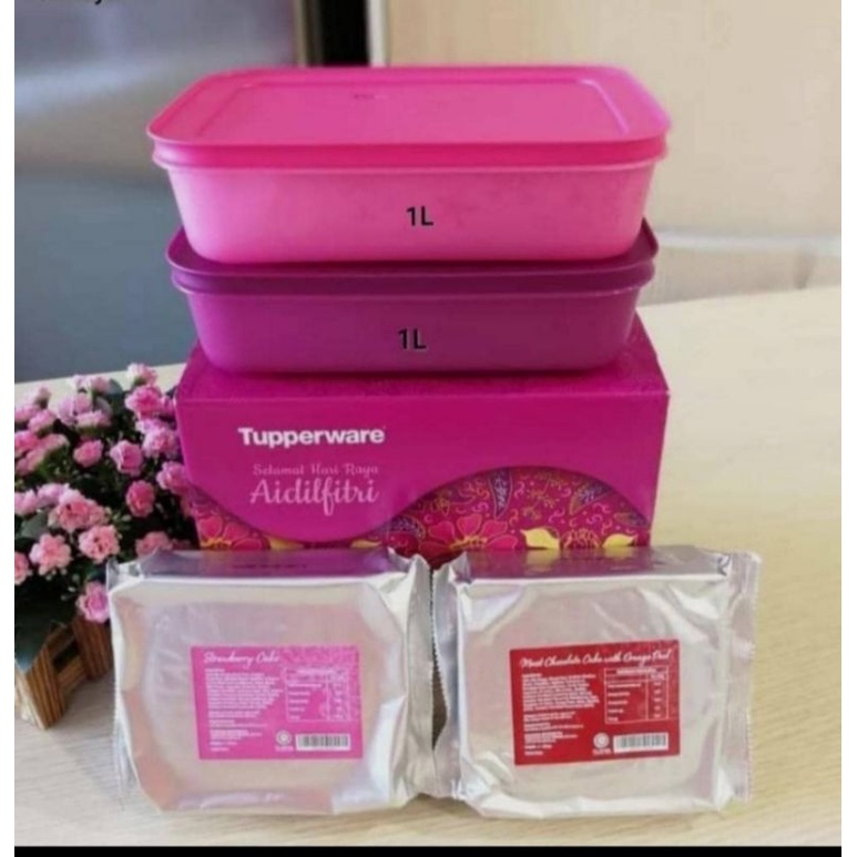 💜💓TERMURAH ORIGINAL TUPPERWARE 🌟 TUPPERWARE RAYA CAKE GIFTSET 💕💗 ...