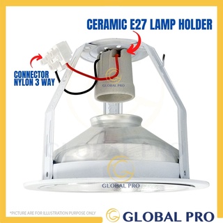 YLI 4" / 6" LED Recessed ES27 Fitting LED Downlight suits E27 LED Bulb Recessed Downlight ...