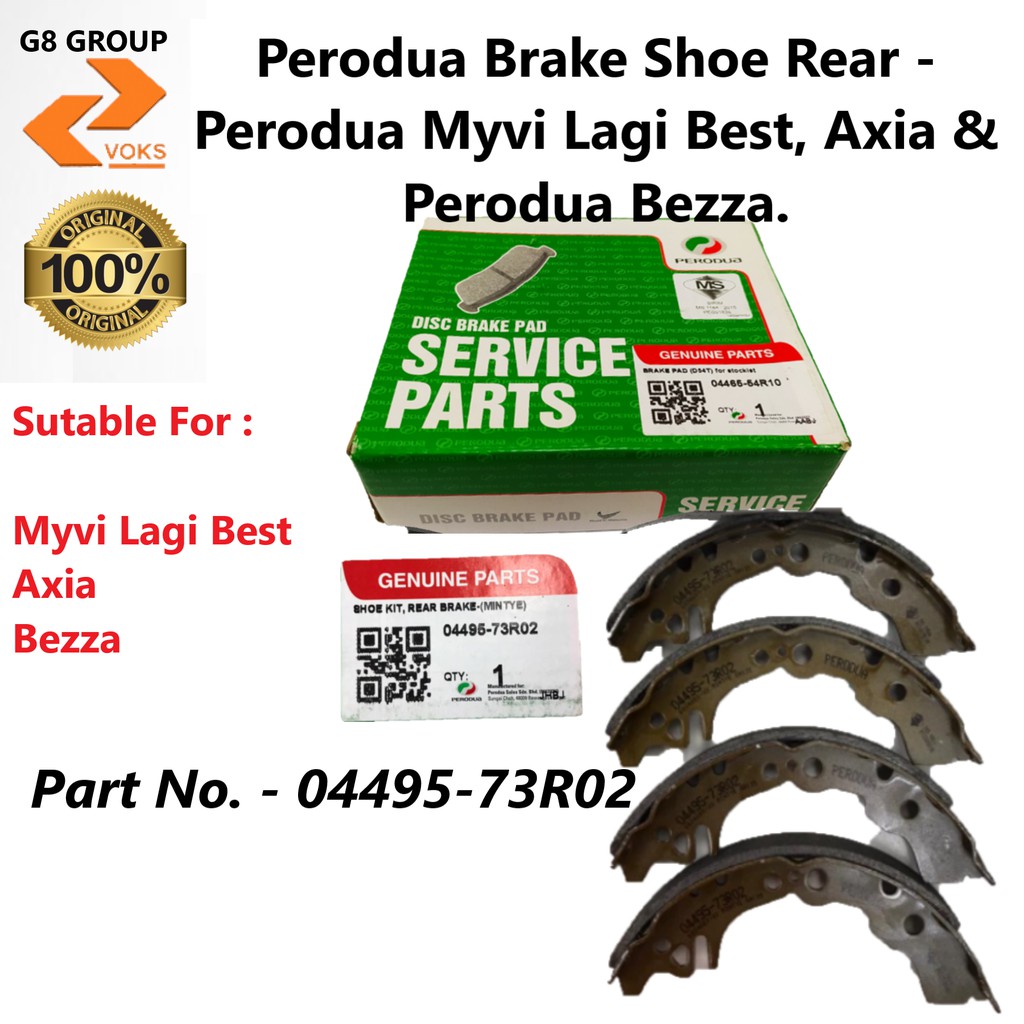Perodua Brake Shoe Rear - Perodua Myvi Lagi Best, Axia & Bezza ( 04495 ...