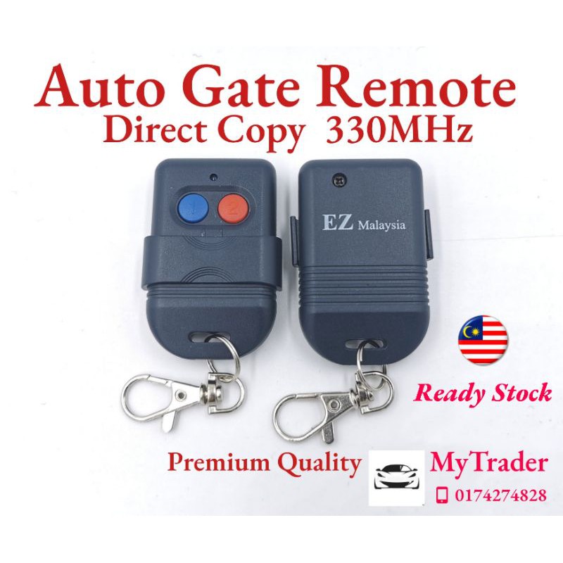 Auto Gate Remote Control "Direct Copy" 330MHz Frequency & Fixed code ...