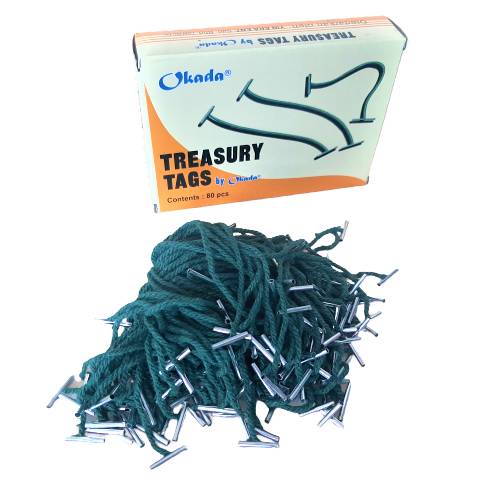 Plastic Treasury Tag Metal (Per Box 80Pcs) | Shopee Malaysia
