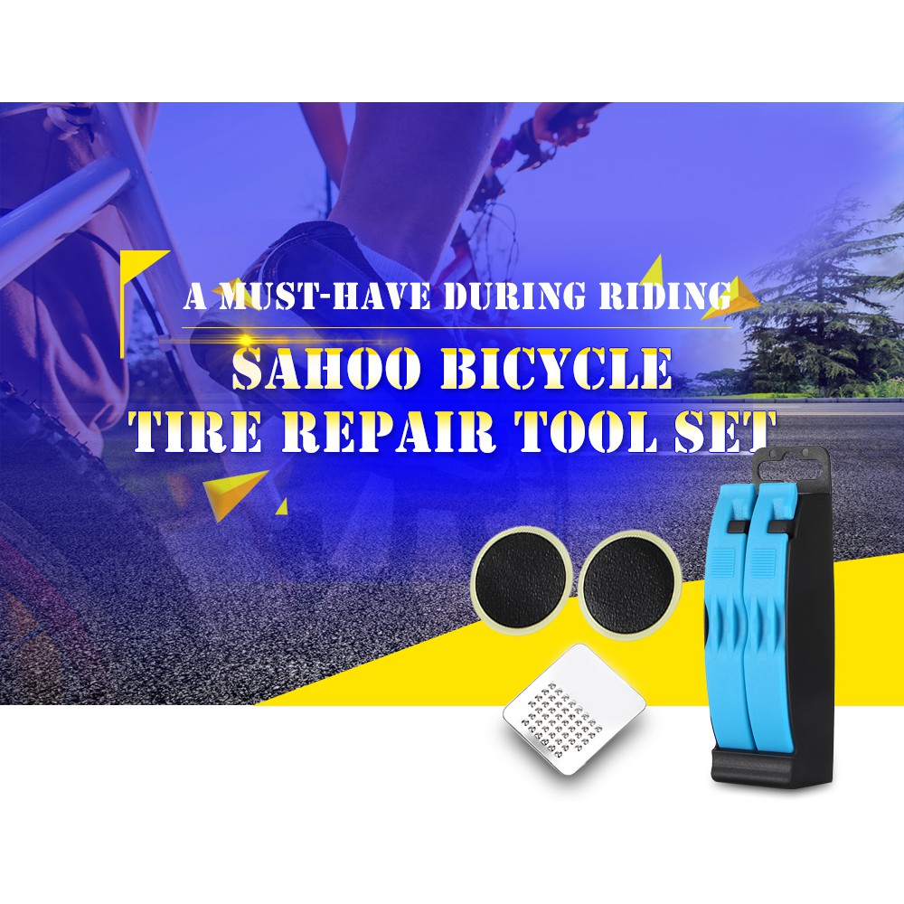 Bicycle Bike Tire Repair Tool Set Lever Patch Pry Rods Alat Baiki Tayar ...