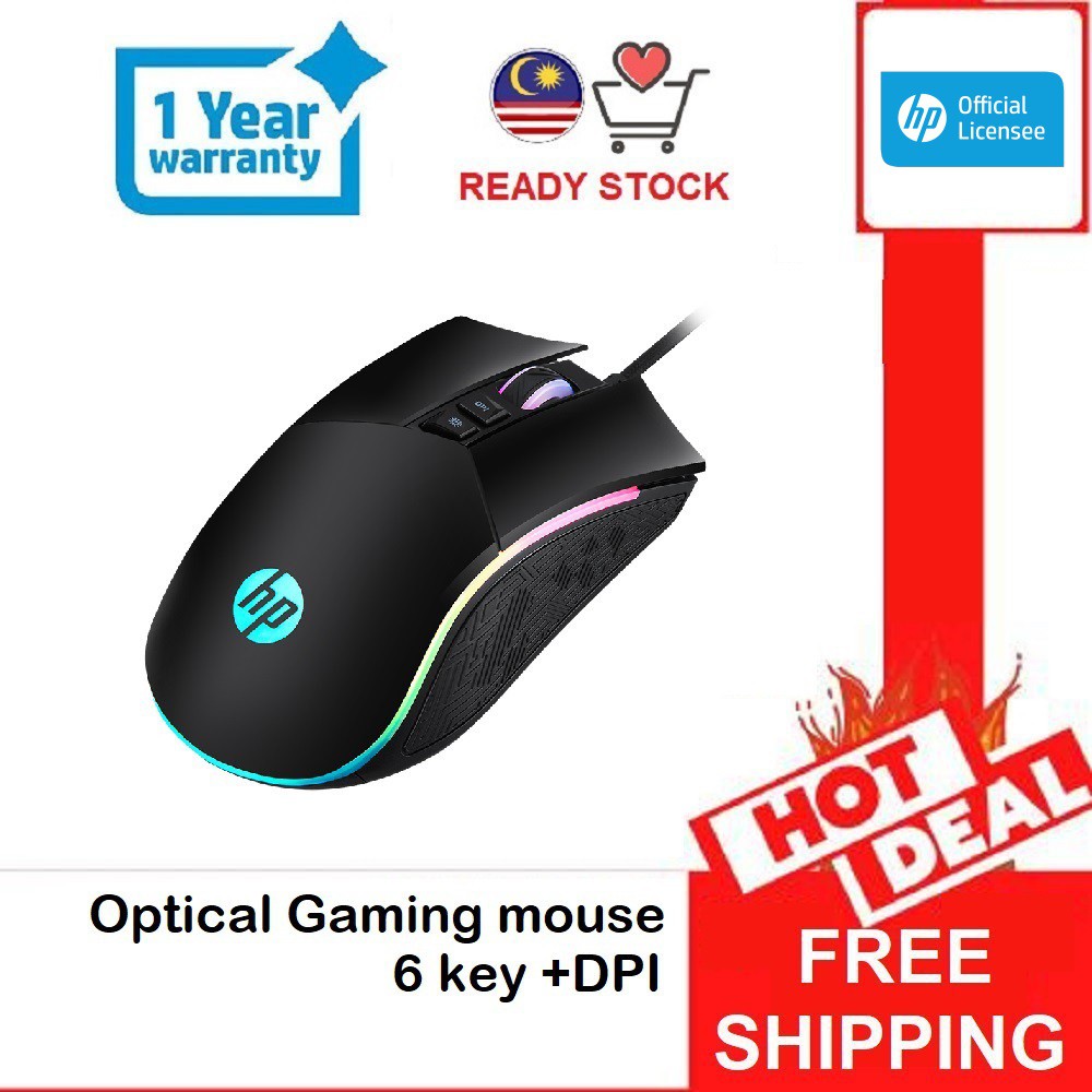 [ READY STOCK ] HP M220 Optical Gaming mouse | 6 key +DPI | Laptop ...