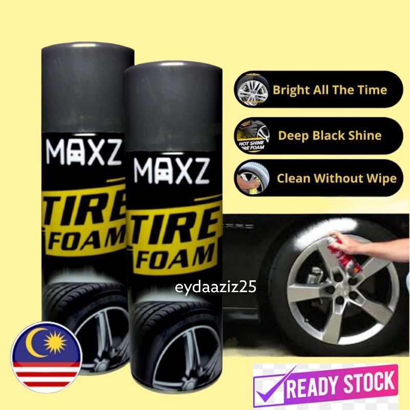 Tyre Foam polisher cleaner (Polish Tayar) Pengilat Tayar glass water ...