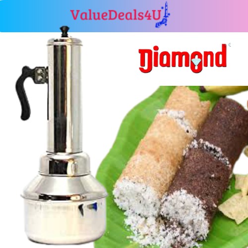 DIAMOND Stainless Steel Puttu Kudam Puttu Maker Bekas Buat Puttu ...