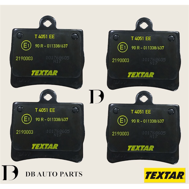 TEXTAR MERCEDES BENZ W202 REAR BRAKE PADS (2190003)(0024205120 ...