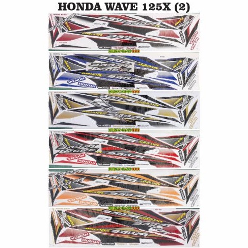 HONDA WAVE 125X (2) Stripe Body Sticker Cover Set | Shopee Malaysia