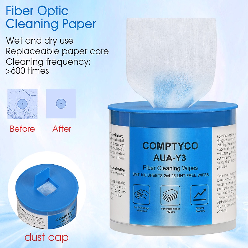 Optical fiber wiping paper dust-free paper optical fiber end face ...