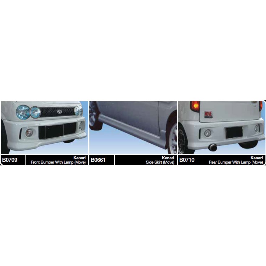 Perodua Kenari MOVE Style bodykit body kit front side rear bumper skirt ...