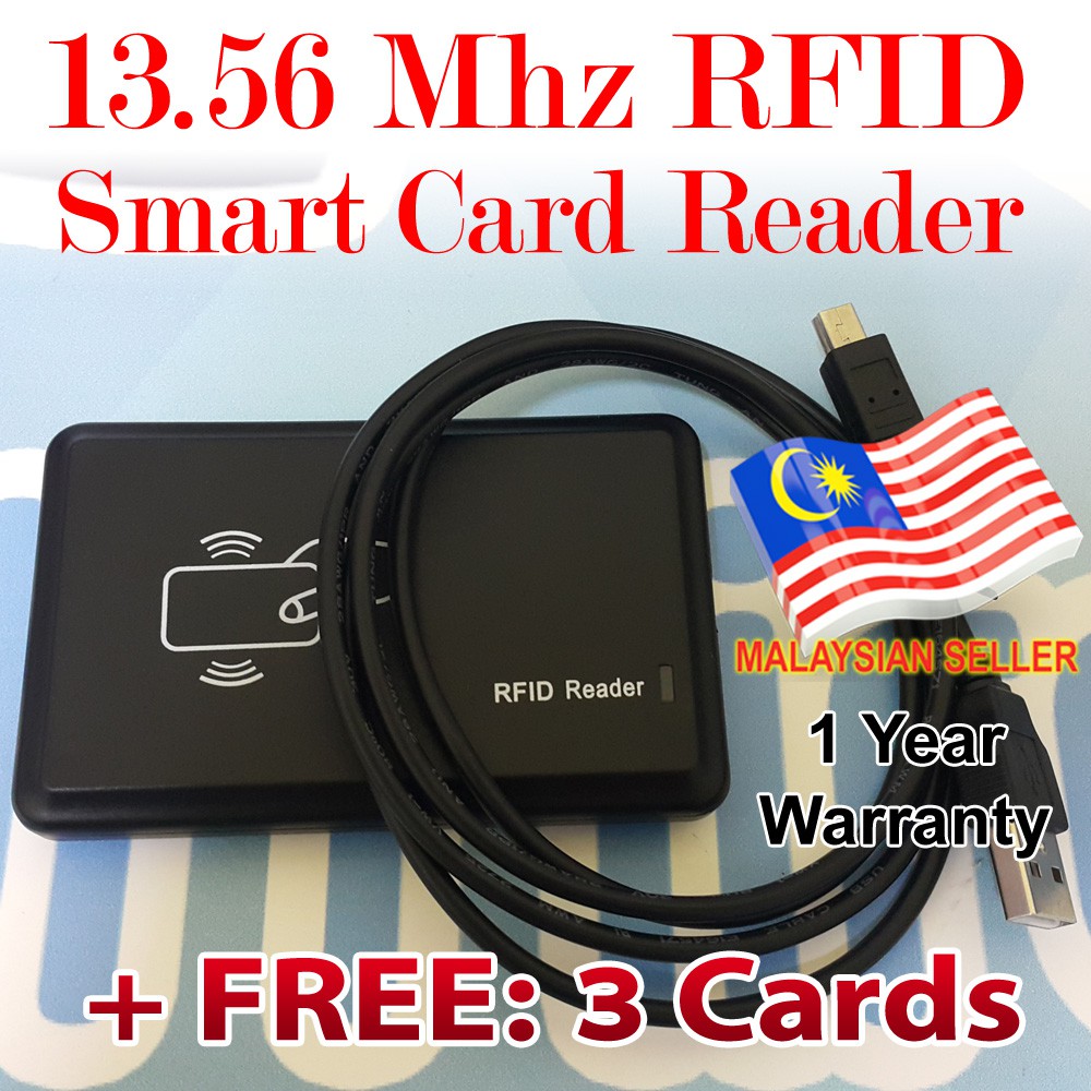 13.56Mhz RFID Proximity Card Reader IC Mifare USB 120cm Black 13.56 Mhz ...