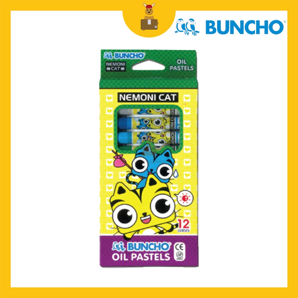 Buncho Nemoni Cat Oil Pastel Crayon Warna Crayon (12 / 18 / 24 / 36 ...