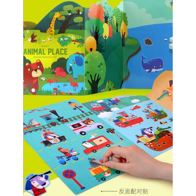 【SARANG by Hoho & Omma】 JOAN MIRO Reusable sticker play set sticker ...