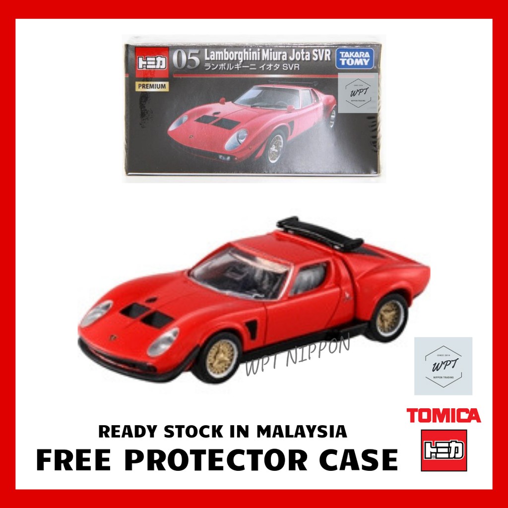 TOMICA PREMIUM 05 LAMBORGHINI MIURA JOTA SVR Takara Tomy Diecast Car Toys WPT NIPPON Permainan ...