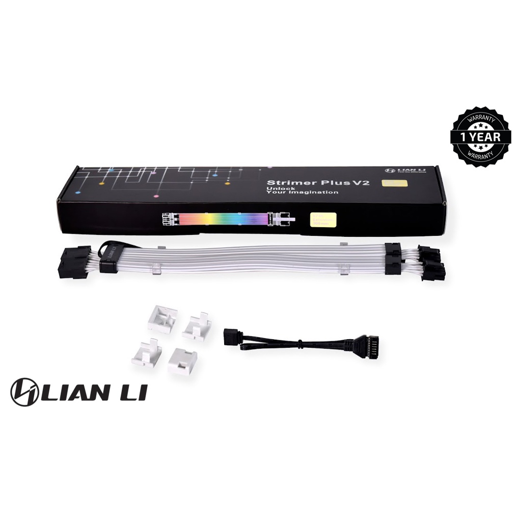 Lian Li Strimer Plus V2 GPU 8 Pin ARGB Extension Cable (300mm, Graphics ...