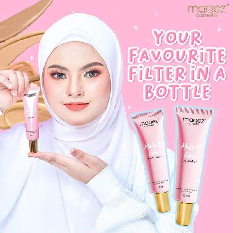 MAAEZ MAKE IT GLOW FOUNDATION VIRAL 💯 ORIGINAL | Shopee Malaysia
