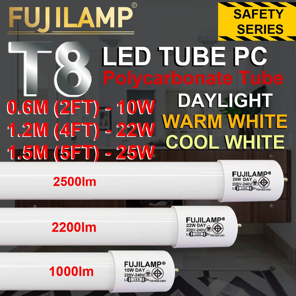 [Local Seller] LED Tube T8 2ft/3ft/4ft PC (safety type) | Shopee Malaysia