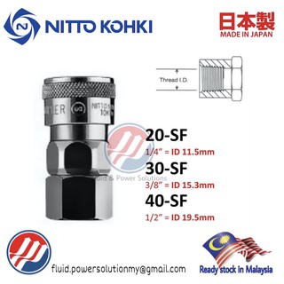"Genuine" Nitto Kohki Hi Cupla 30SF Socket Female 3/8",1 Box 5pcs , Hi Coupler , Quick Coupler ...