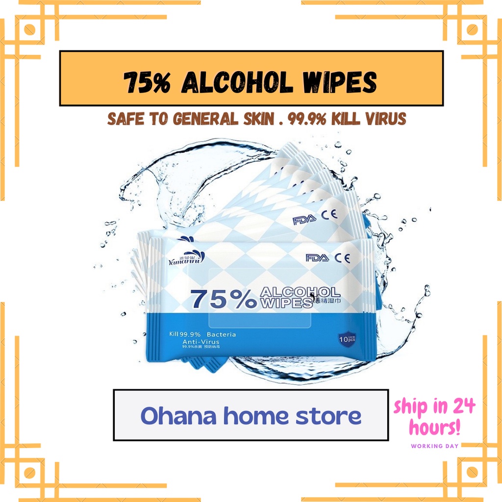 75% Alcohol Wipes/ Wet Tissue Antibacterial Hygiene/ Alkohol Tisu ...