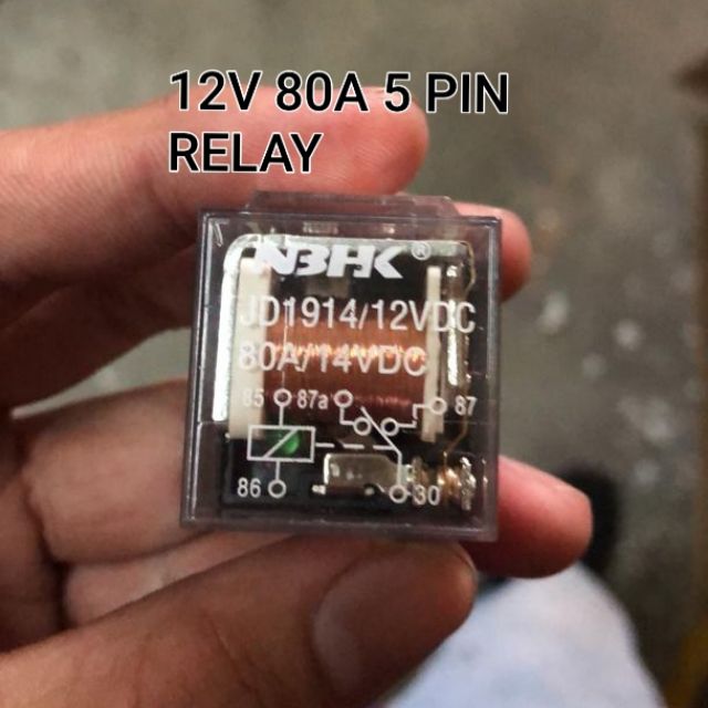 RELAY 12V 80A 5 PIN RELAY | Shopee Malaysia