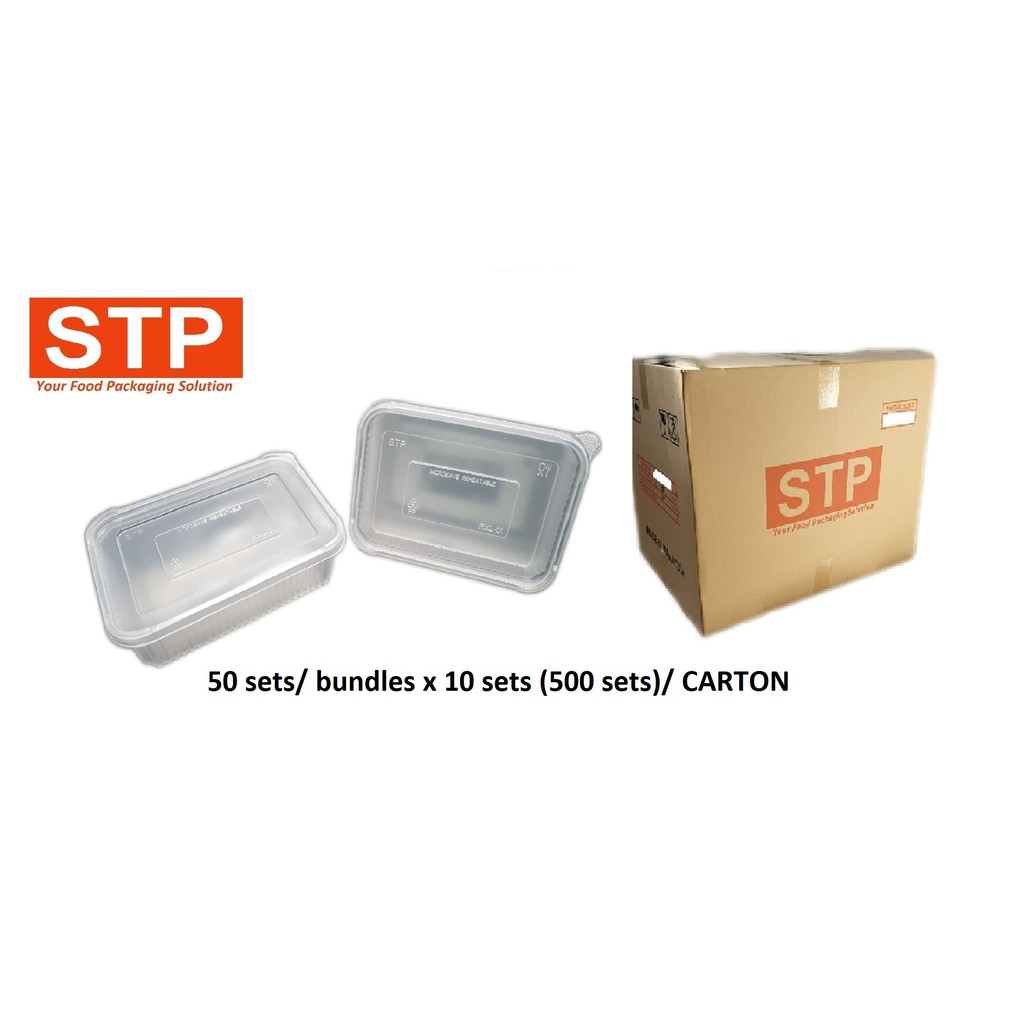 STP Disposable Lunch Box Container, RX750 (750ml), 500 sets/ Carton ...