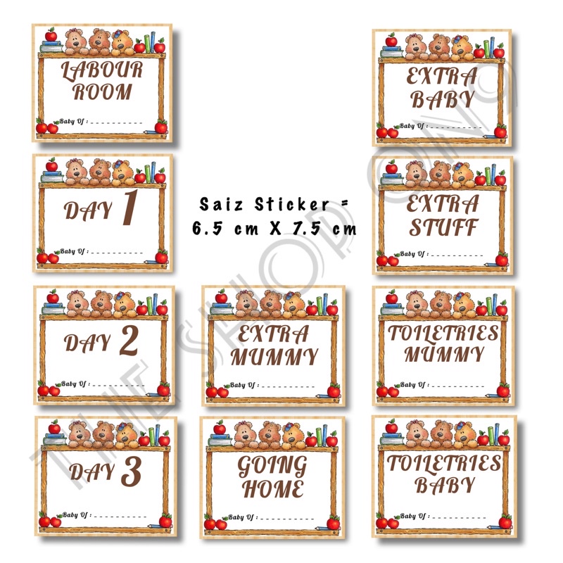 💖10pcs Ziplock+10pcs Sticker (23X35cm)💖Maternity Plastik Hospital ...