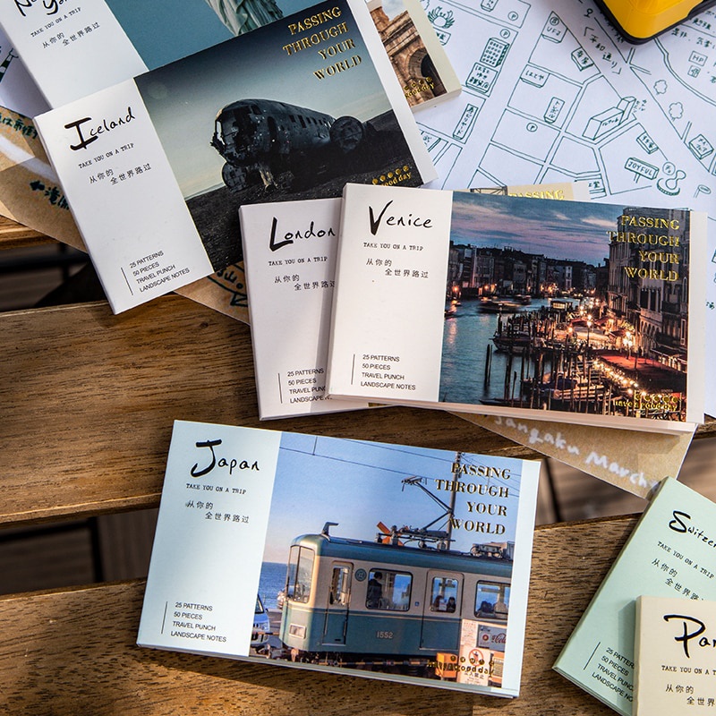 Midoo 50Sheets/pack Vintage Memo Pads Decal Sticky Notes for Journal ...